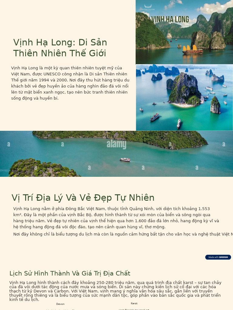Vinh Ha Long Di San Thien Nhien The Gioi | PDF