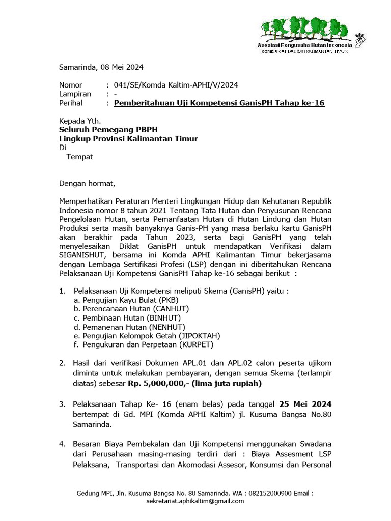 Uji Kompetensi GanisPH Tahap 16 Kaltim | PDF