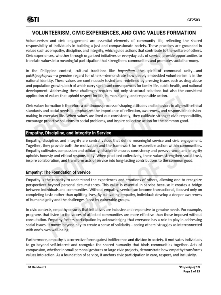 04 Handout NSTP | PDF | Sexually Transmitted Infection | Substance Abuse