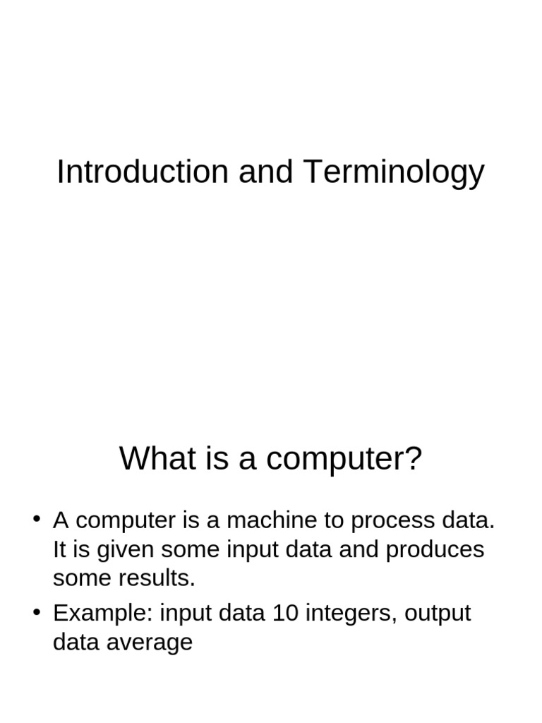 Introduction and Terminology | PDF | Computer Data Storage | Programming