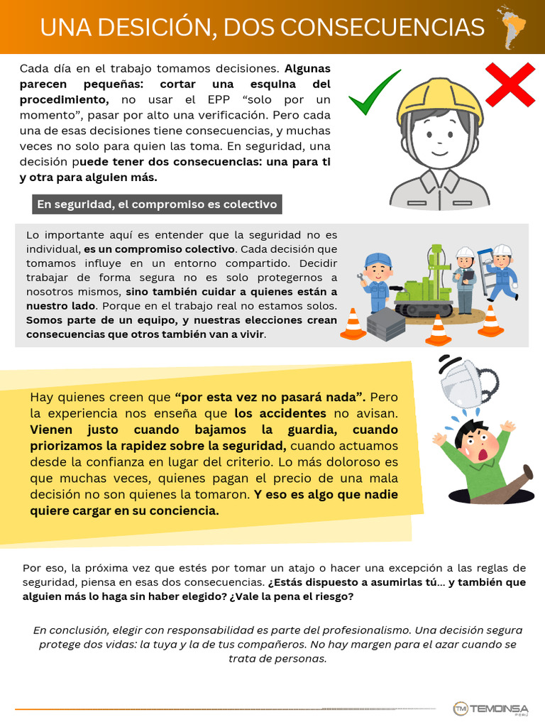 Seguridad Laboral: Decisiones y Consecuencias | PDF
