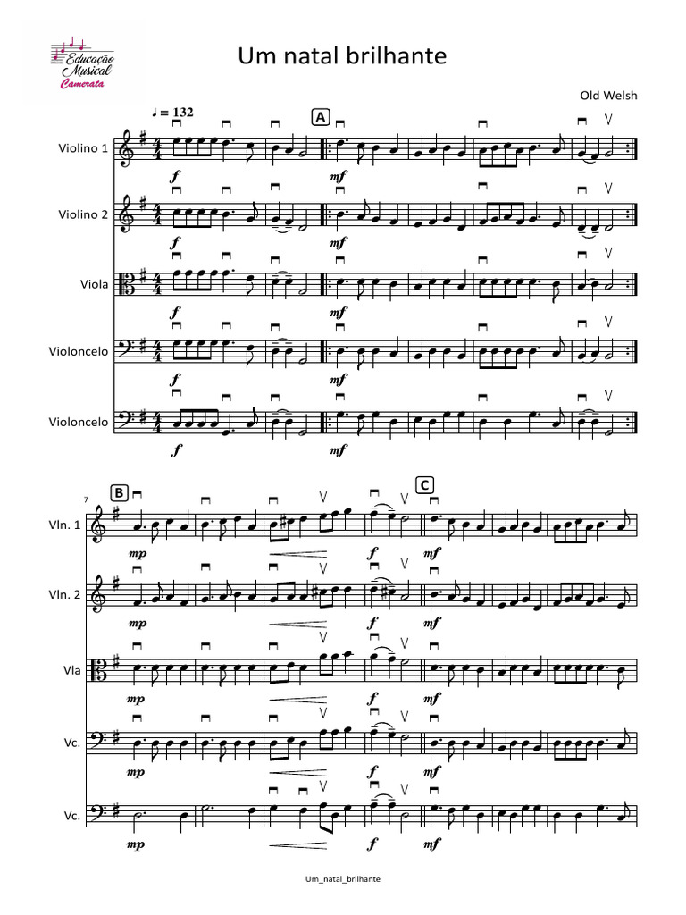 Um_natal_brilhante-Partitura_e_Partes | PDF