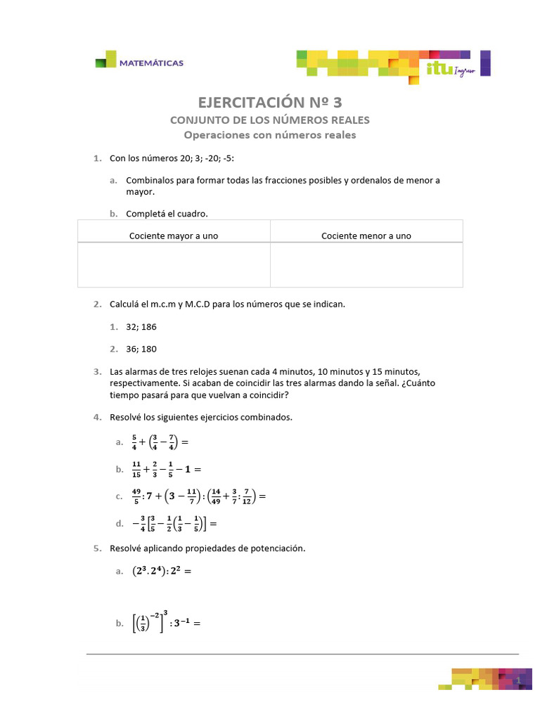 Ej3 | PDF | Exponenciación | Matemática Elemental