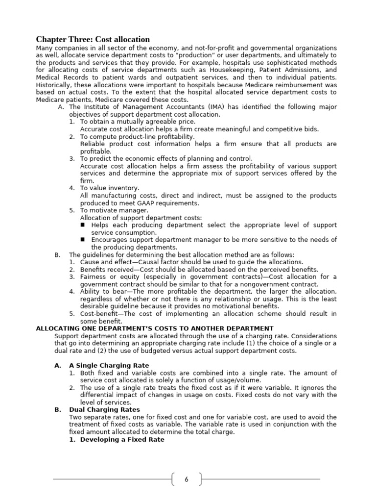 Cost Allocation Strategies for Departments | PDF | Medicare (United ...