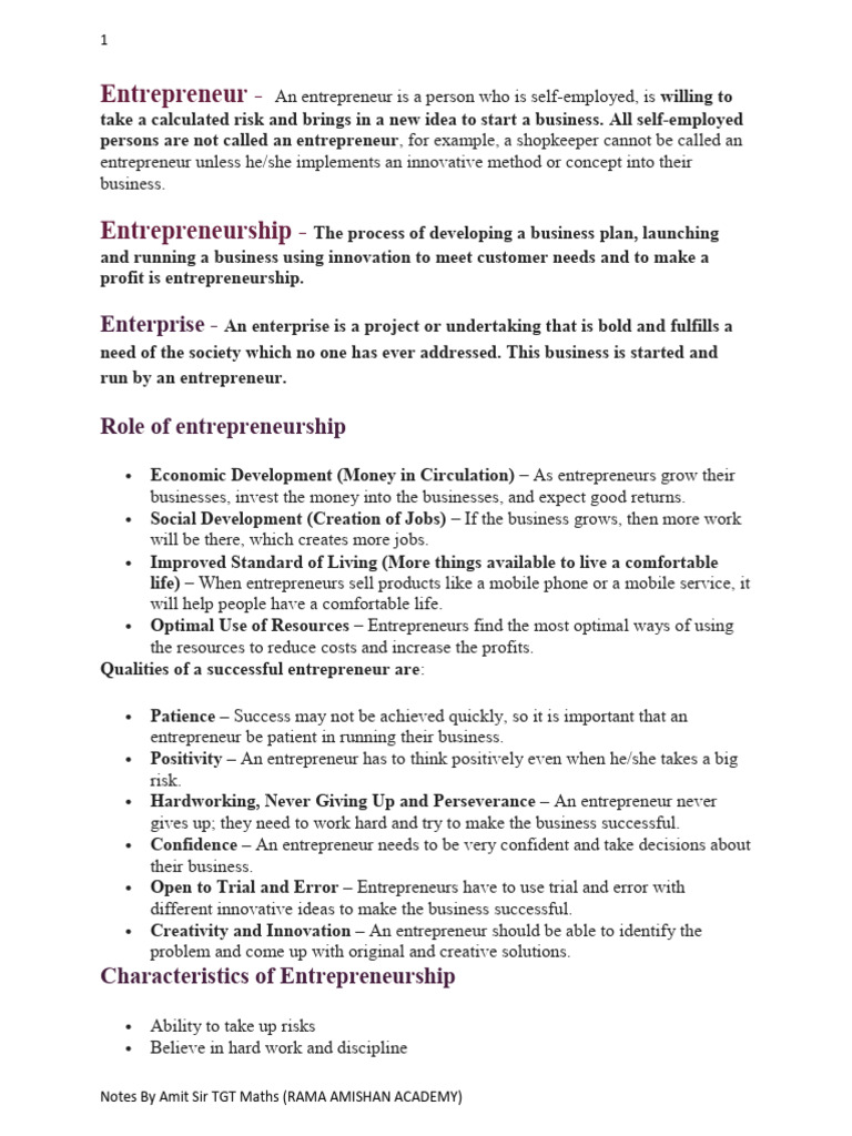 Understanding Entrepreneurship Basics | PDF | Entrepreneurship | Employment