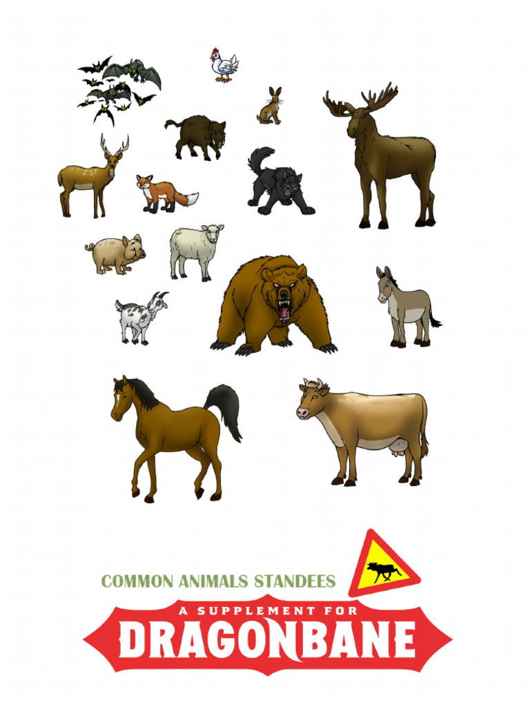 Dragonbane Common Animals Standees | PDF
