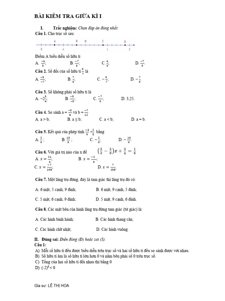 đề ktra số 1 | PDF