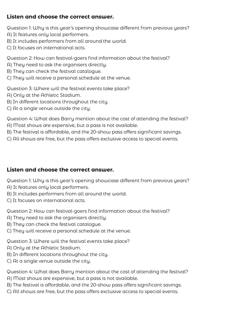 Listening Handouts | PDF