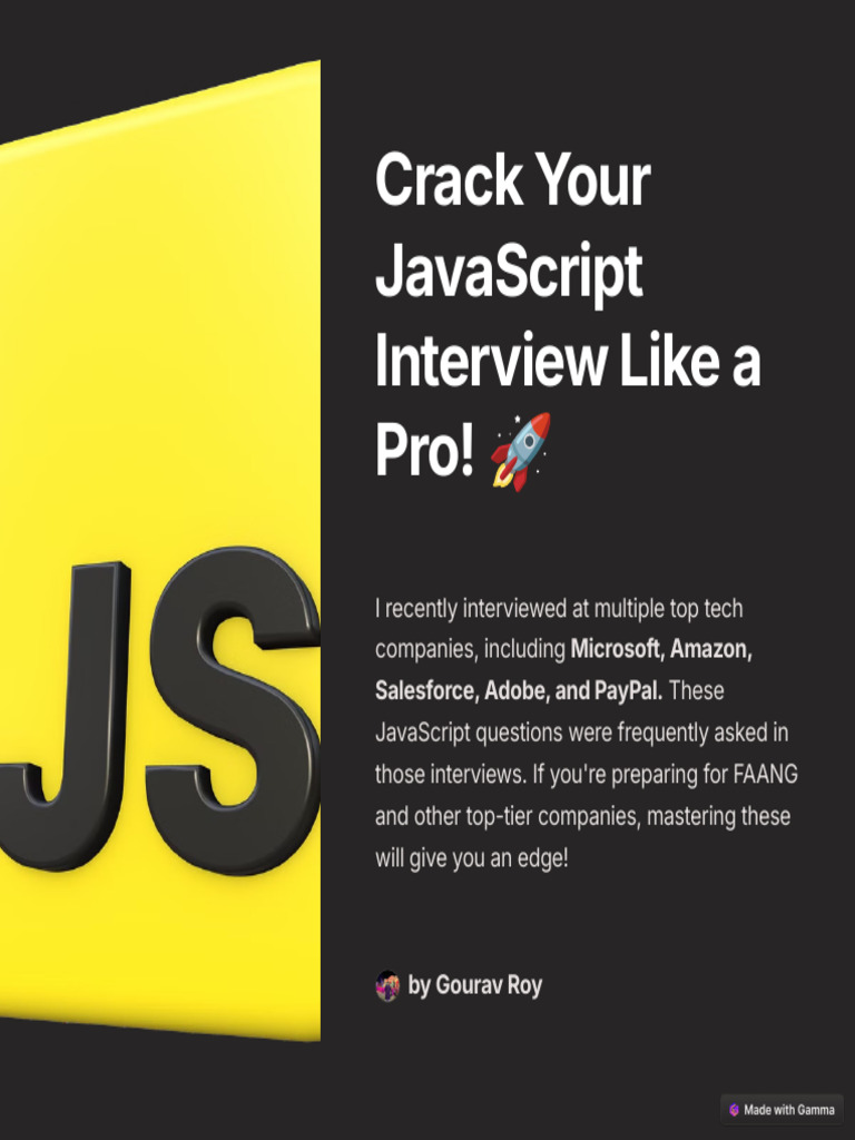 JS | PDF | Java Script | Object Oriented Programming