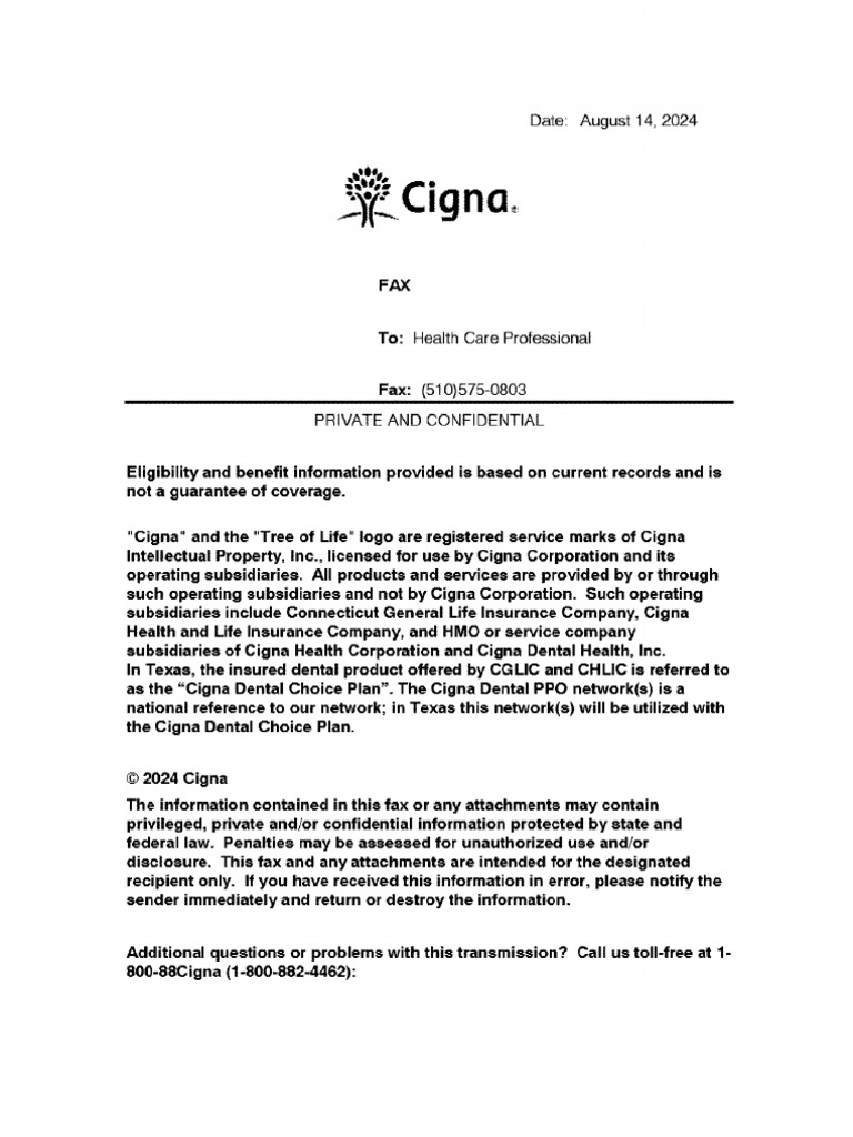 Andrei Sifford 3217600 Cigna FB | PDF