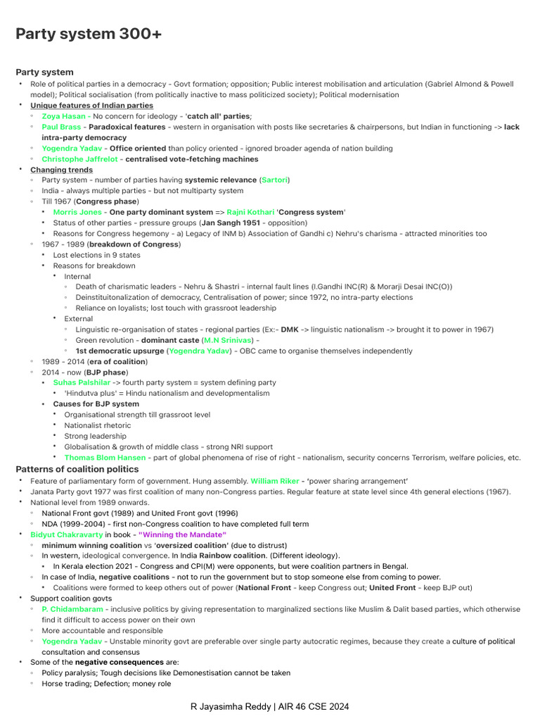 Party System | PDF | Indian National Congress | Bharatiya Janata Party