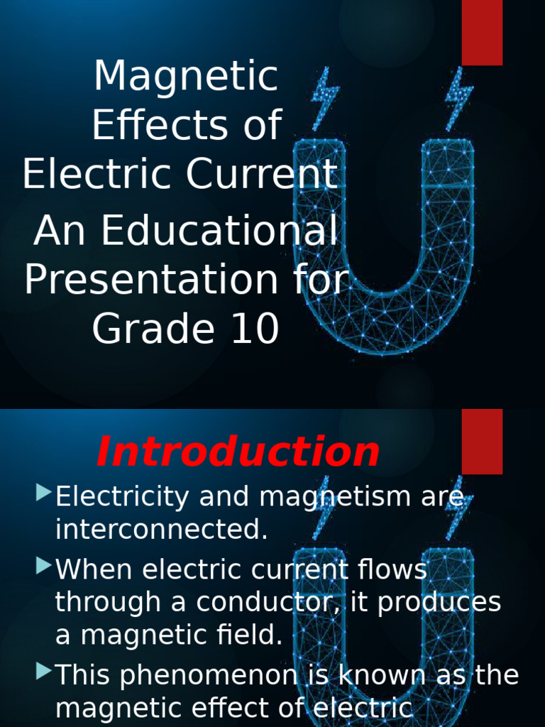 Magnetic Effects of Electric Current | PDF | Electromagnetic Induction ...