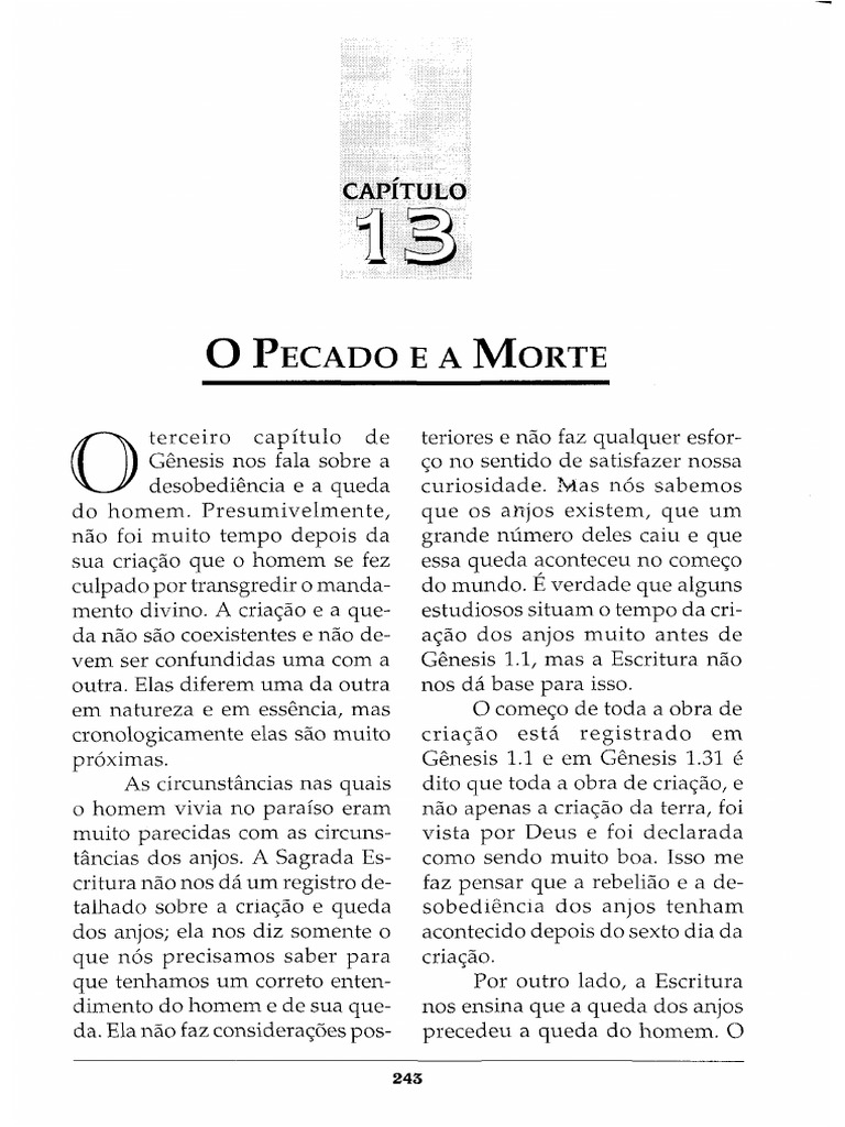Teologia Sistematica - O PECADO E A MORTE - Hermann Bavink | PDF
