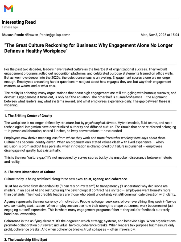 Gmail - Interesting Read | PDF | Leadership | Motivation