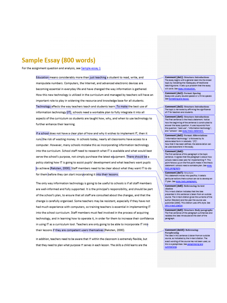 Sample Essay 1 | PDF | Citation | Essays