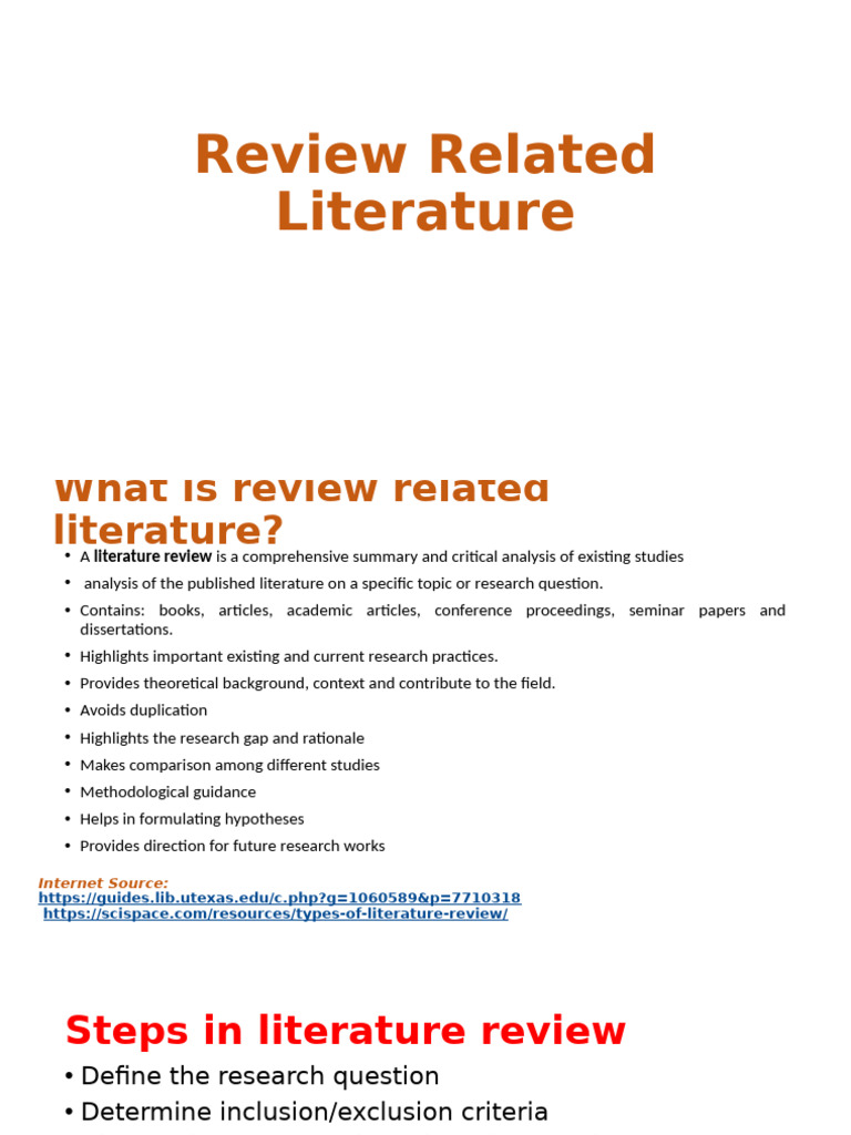 Comprehensive Guide to Literature Reviews | PDF | Methodology ...
