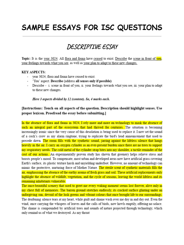 Language Sample Essays | PDF | Love | Nature