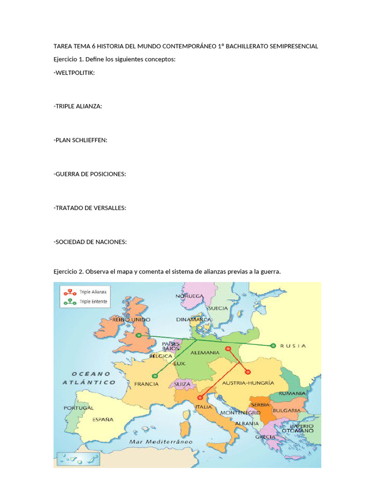 Tarea Tema 6 | PDF | imperio Alemán | Aliados de la Segunda Guerra Mundial