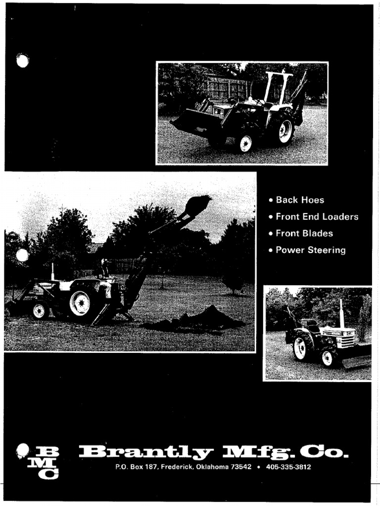 Brantly Manufacturing Co. - Back Hoe Front End Loader Front Blades ...
