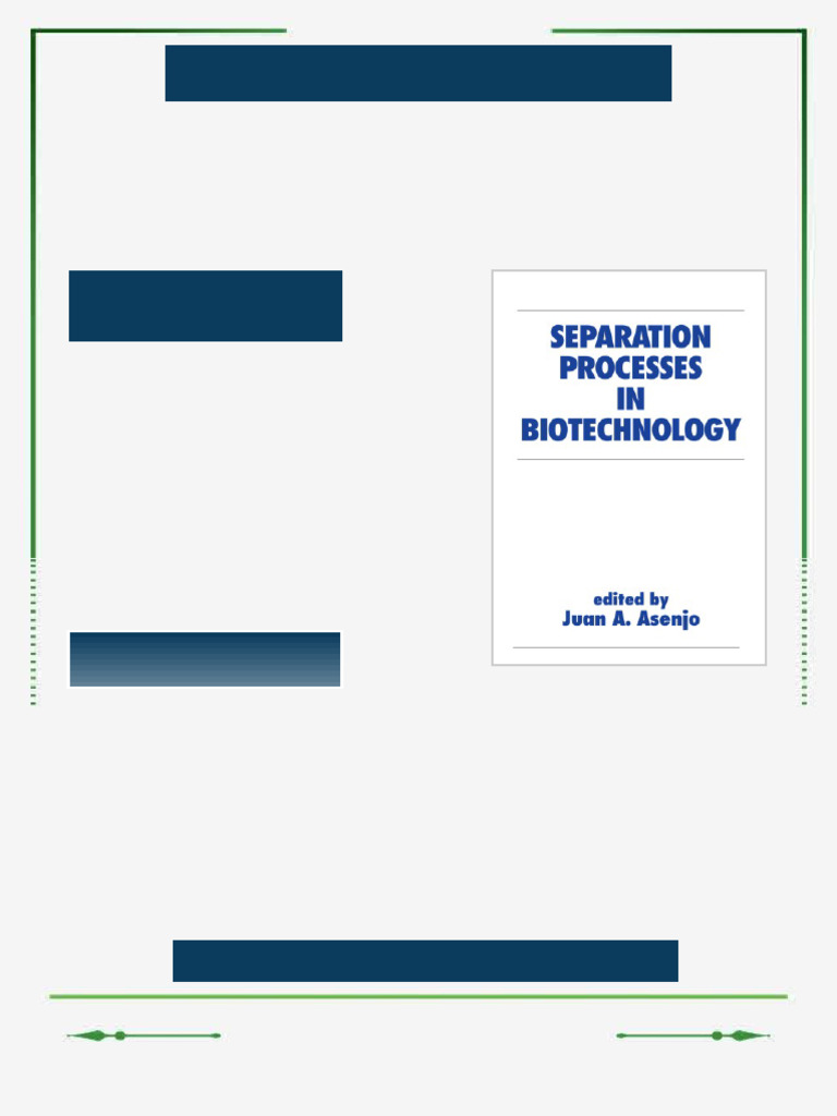 Separation Processes in Biotechnology First Edition Asenjo online ...