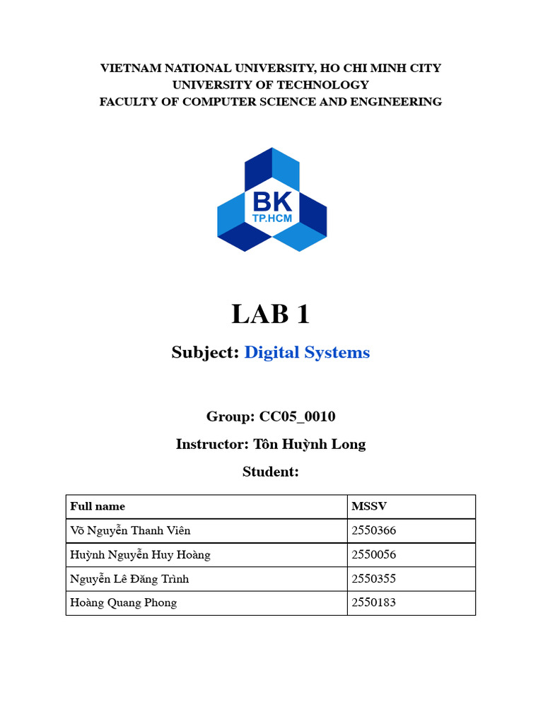 _Report - Lab 1 | PDF | Computer Engineering | Electronics