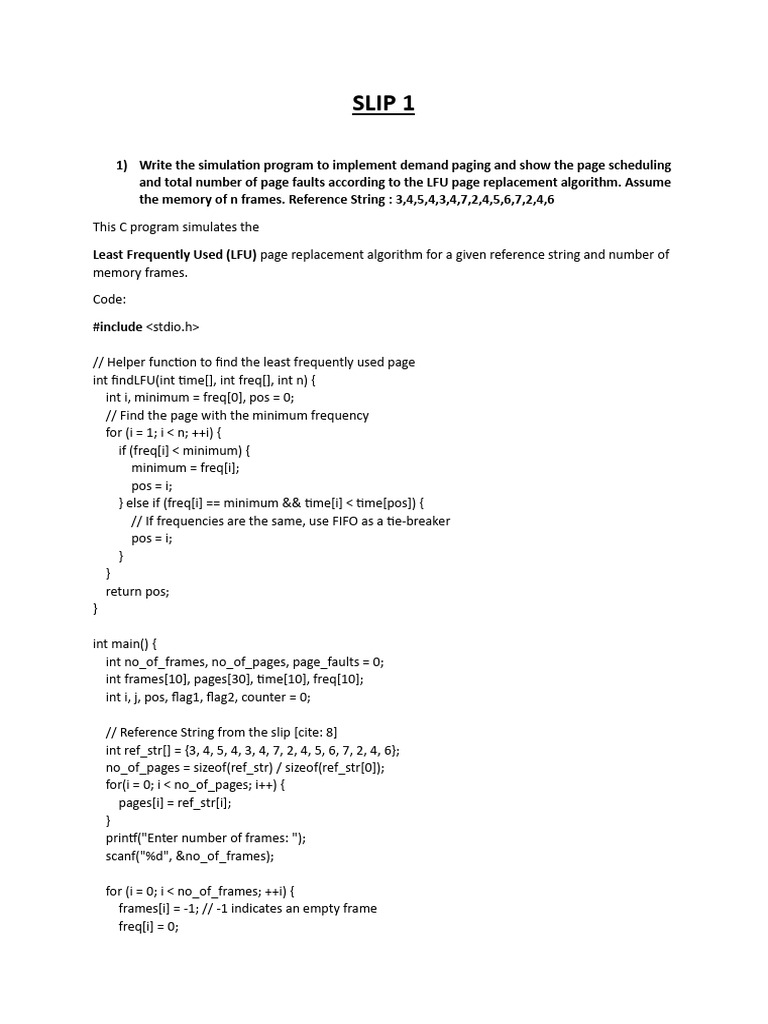 OS-I Practical Slips Solution | PDF | Computer Architecture | Operating System Technology
