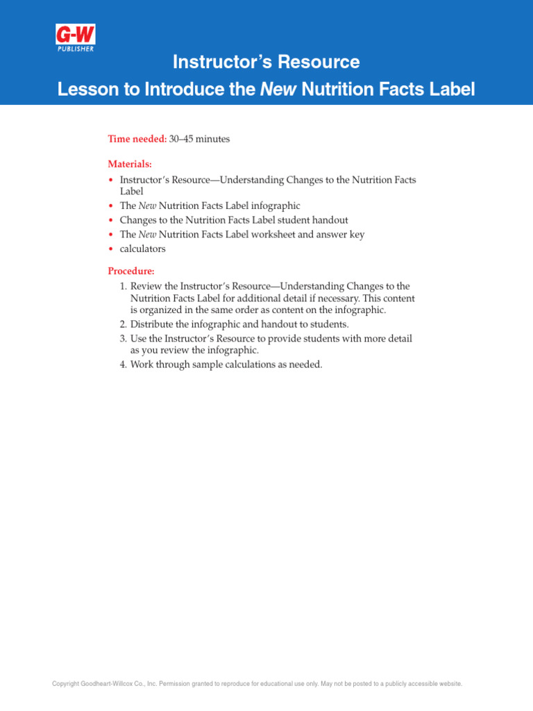 Nutrition Labels Lesson | PDF | Nutrition Facts Label | Sugar