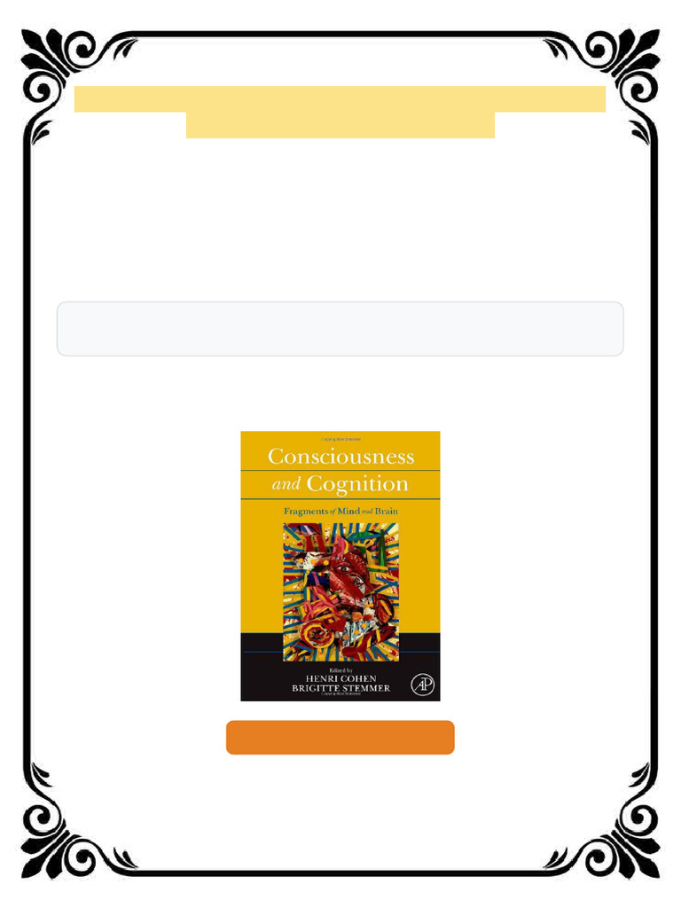 Consciousness and Cognition Fragments of Mind and Brain 1st Edition ...