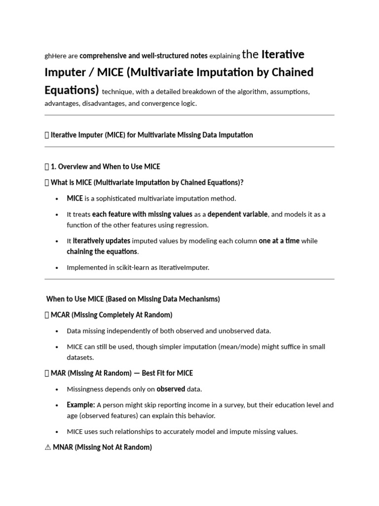 Iterative_Imputer_MICE | PDF | Dependent And Independent Variables | Regression Analysis