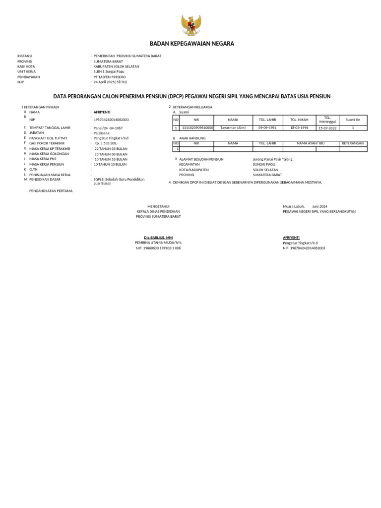 Format DPCP Afriyenti | PDF