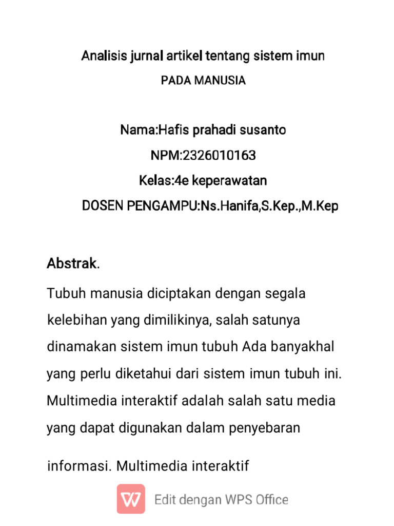 Bunda Hanifa Hafis | PDF