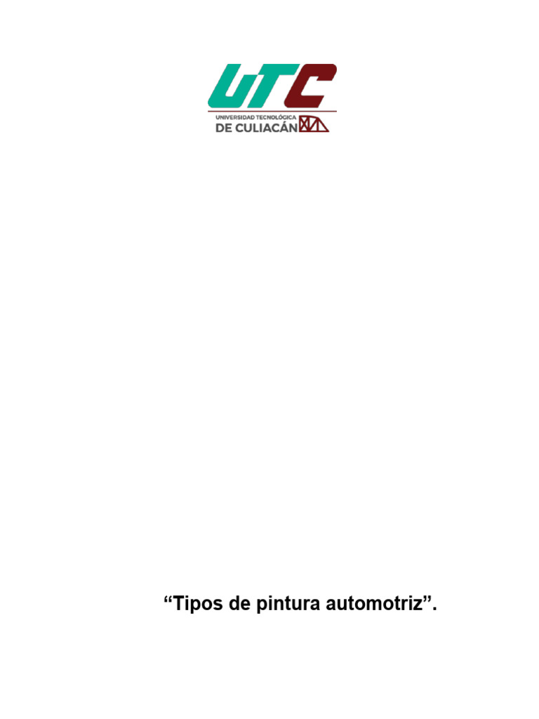 Tipos de Pintura Automotriz y Aplicaciones | PDF | Pintar | Pinturas