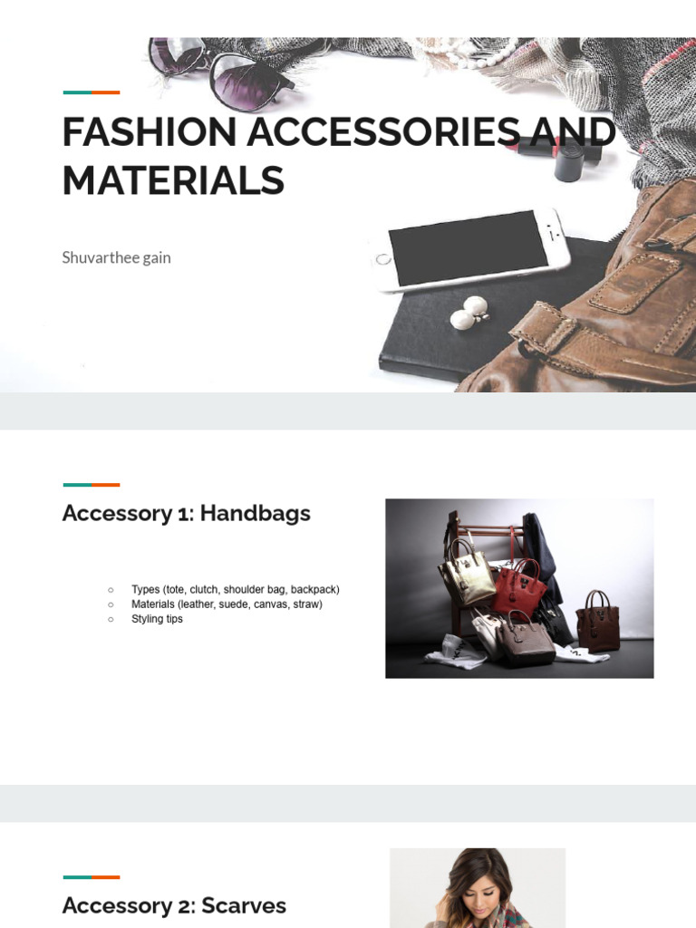 Fashion Accesories and Materials | PDF | Dress | Fashion