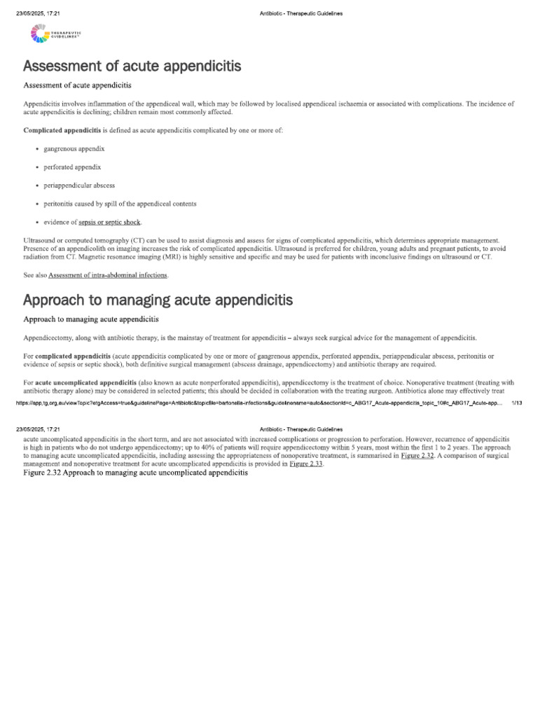 Acute Appendicitis | PDF