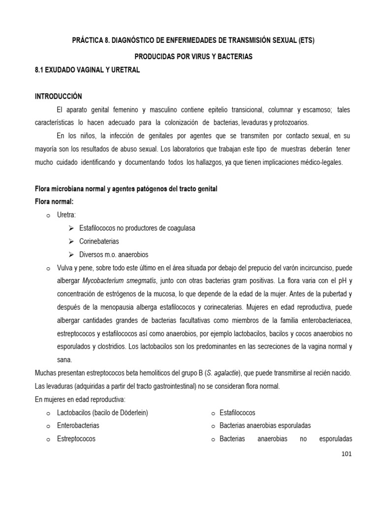 Exudado Vaginal y Uretral | PDF | Infección transmitida sexualmente ...
