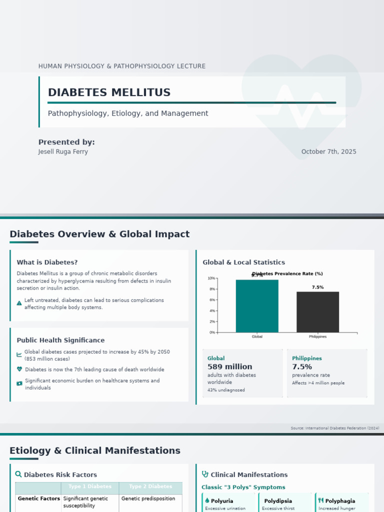 Diabetes Mellitus: Pathophysiology & Management | PDF | Diabetes ...