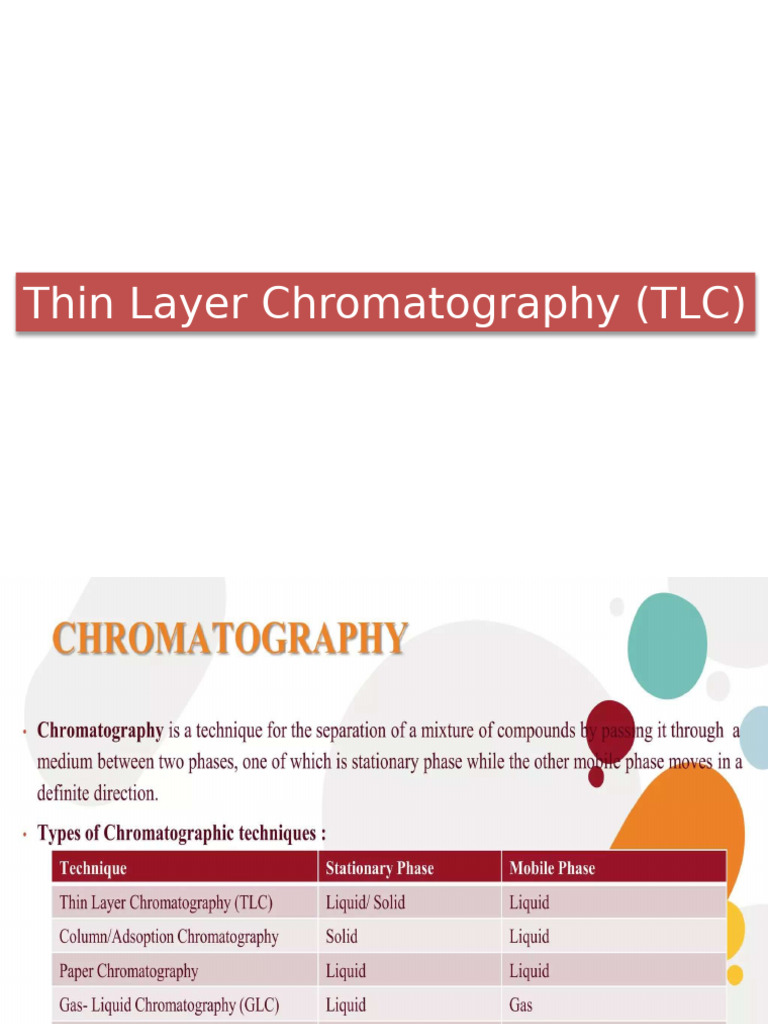 Thin Layer Chromatography | PDF