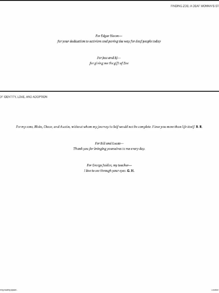 Finding Zoe | PDF