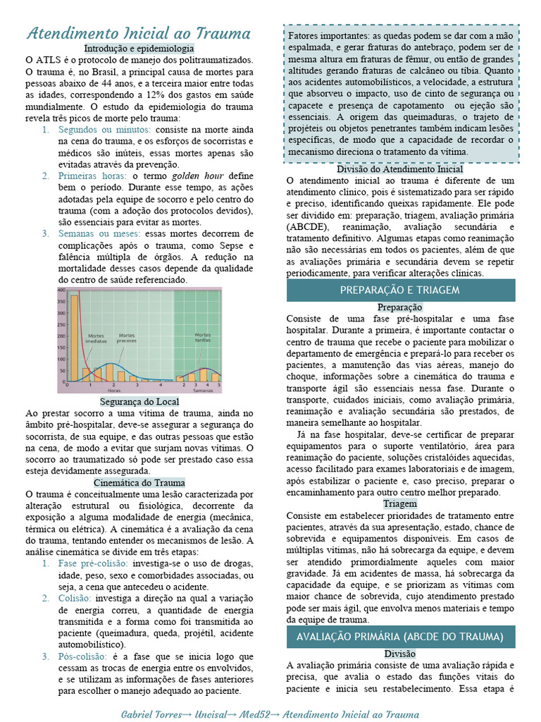Atendimento Inicial Ao Trauma | PDF | Choque (circulatório ...