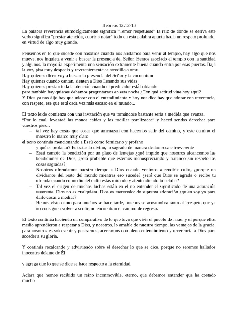 Adoración Reverente en el Templo | PDF | Dios | Oración