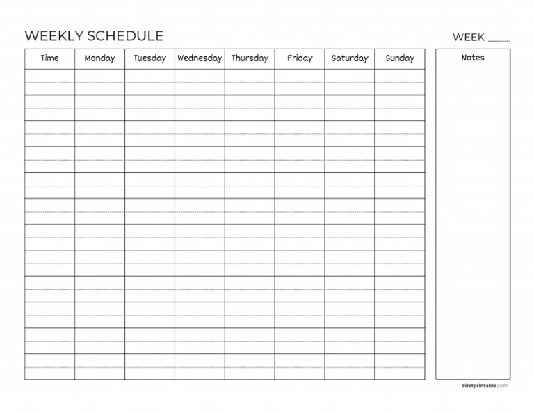 Weekly Schedule | PDF