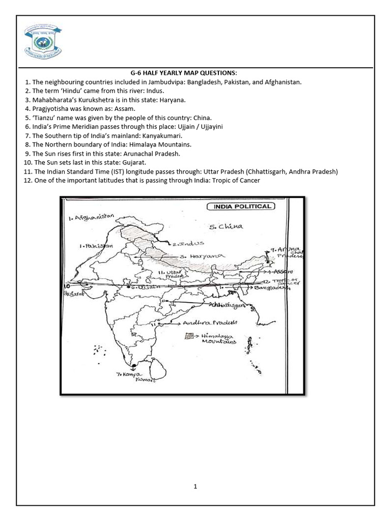 Map Questions | PDF
