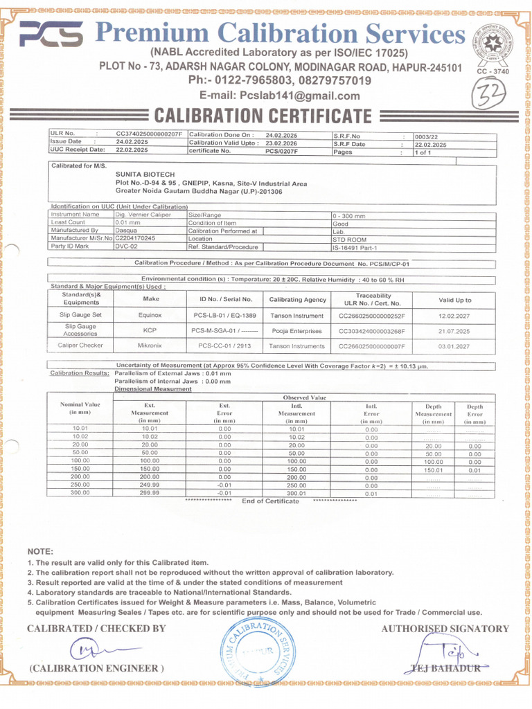 Vernier Caliper | PDF