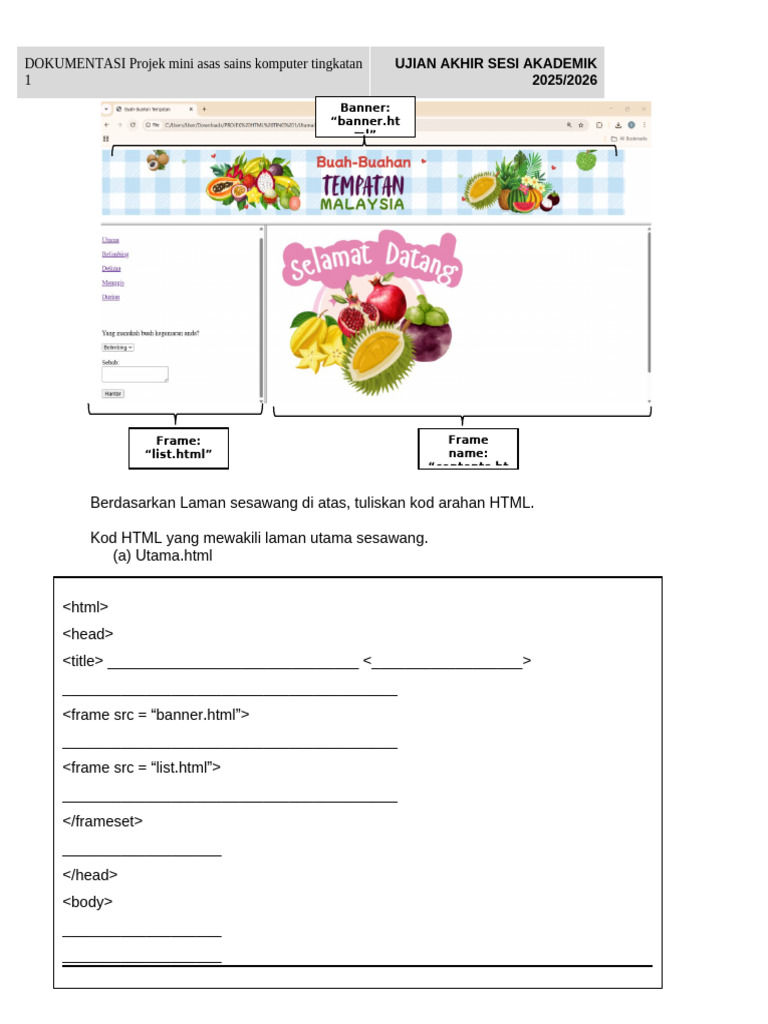 Projek Mini Tingkatan 1 | PDF