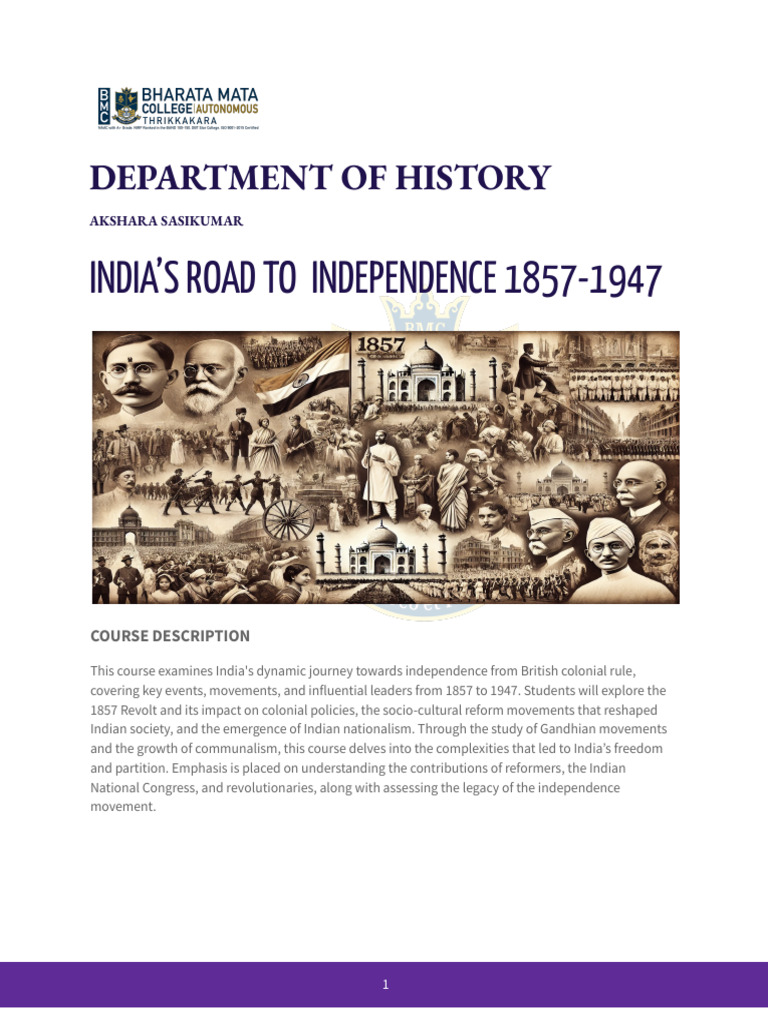 India's Independence Movement Overview | PDF | Indian Independence ...