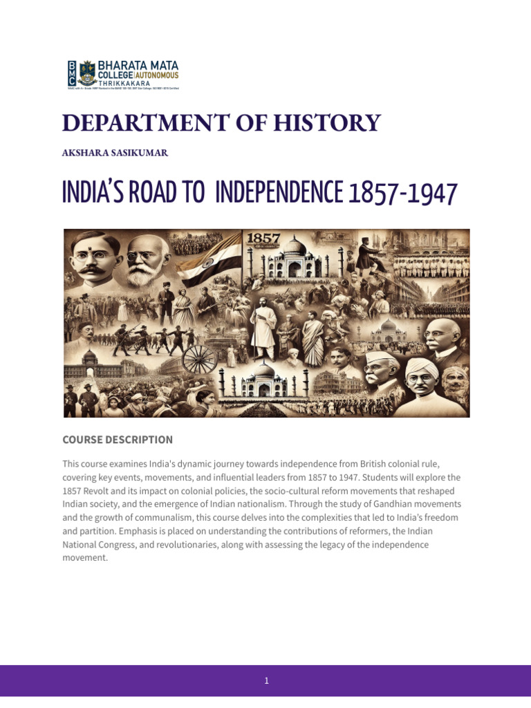 Module 4 - India's Road To Independence 1857-1947 | PDF | Cost Of ...