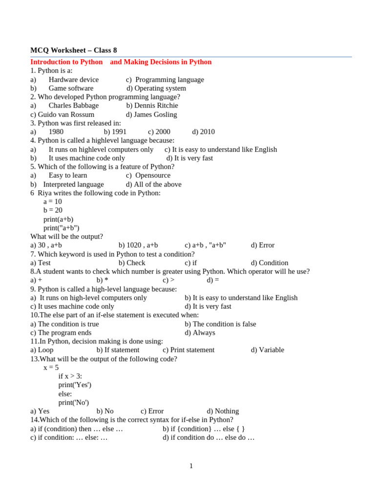 Class8 Full MCQs Worksheet | PDF | Operating System | Chart