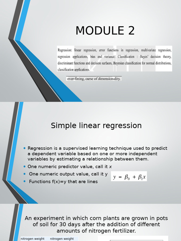 ML_Module_2_1 | PDF | Regression Analysis | Dependent And Independent ...