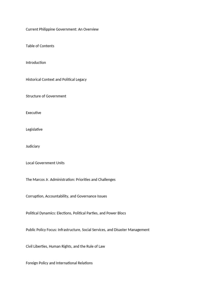 Overview of the Philippine Government 2025 | PDF | Philippines | Governance