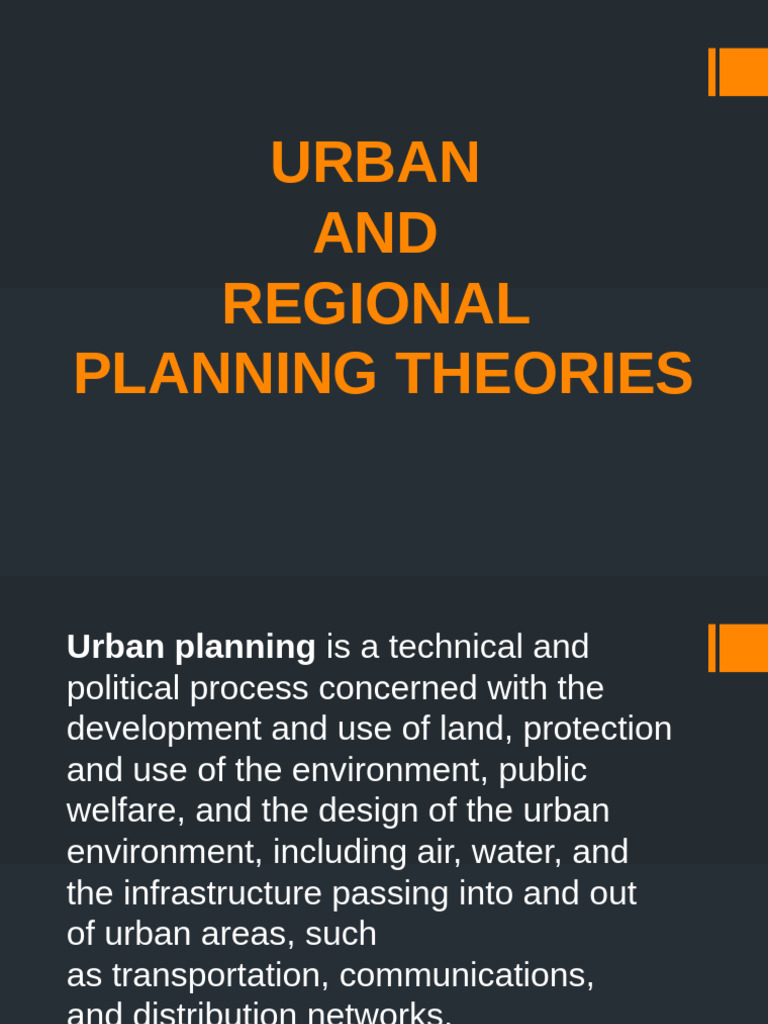 Urban and Regional Theory | PDF